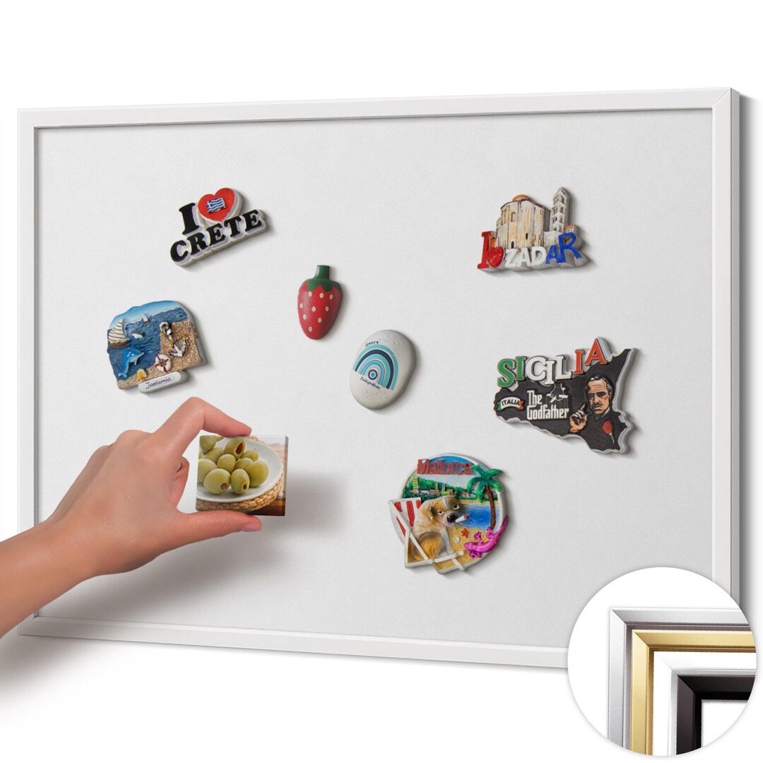 White Color Frame Magnet Board - White, White Memo Board, Vision Board ...