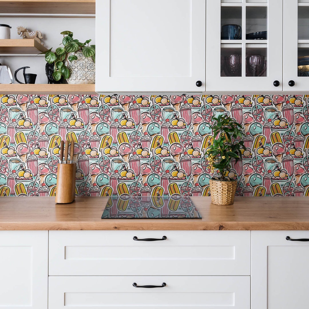 Drawing Sweets Panel Stickers, Self Adhesive Panels, Food Panel ...