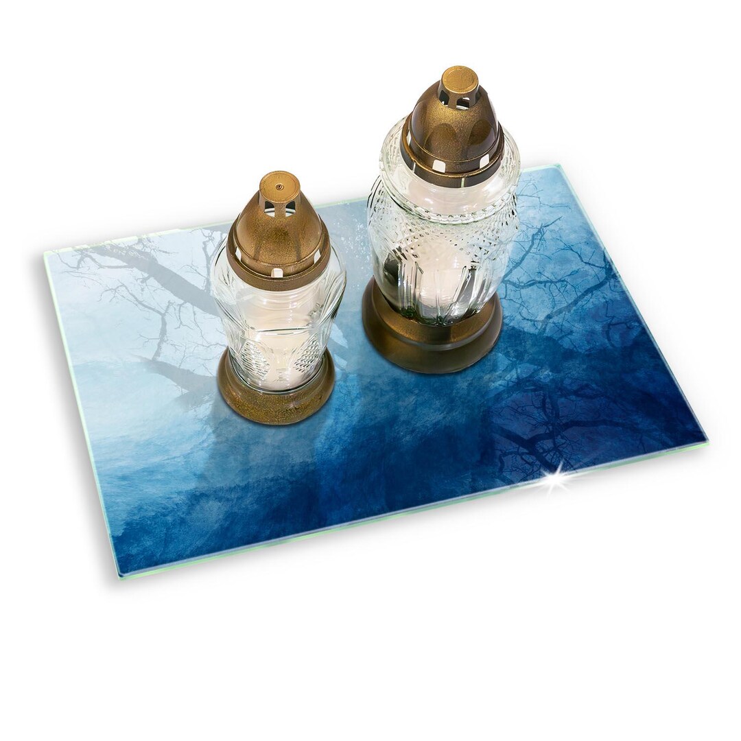 Abstract Tempered Glass Base, Memorial Holder, Abstract Patterns ...