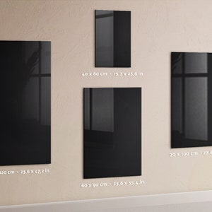 Black Note Board, Black Color, Large Magnetic Board, Memo Board ...