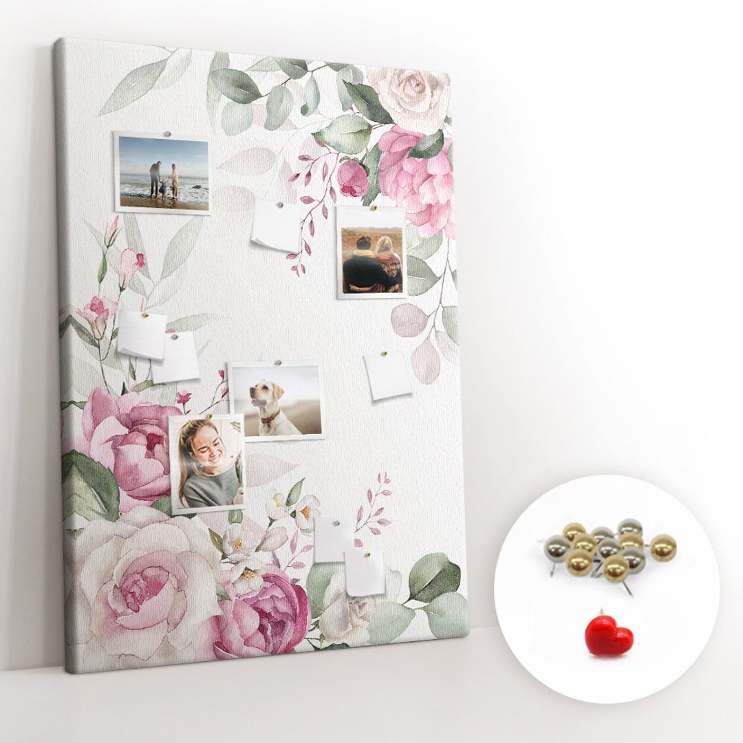 Floral Outskirt, Goal Board, Student's Notes Board, Blue, XXL Cork ...