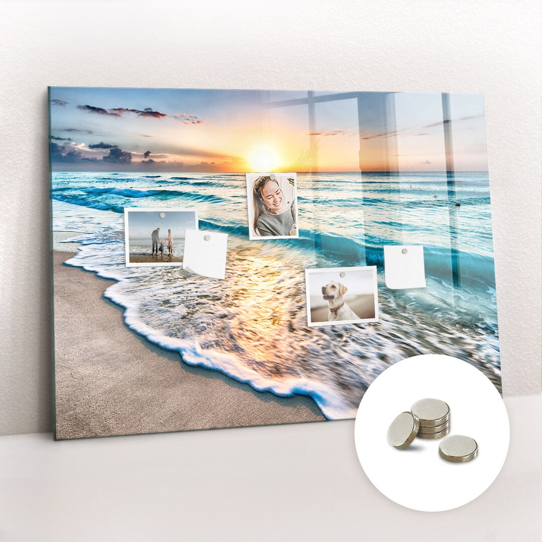 Beach View Display Board, Large Magnetic Board, Multicolour Message ...