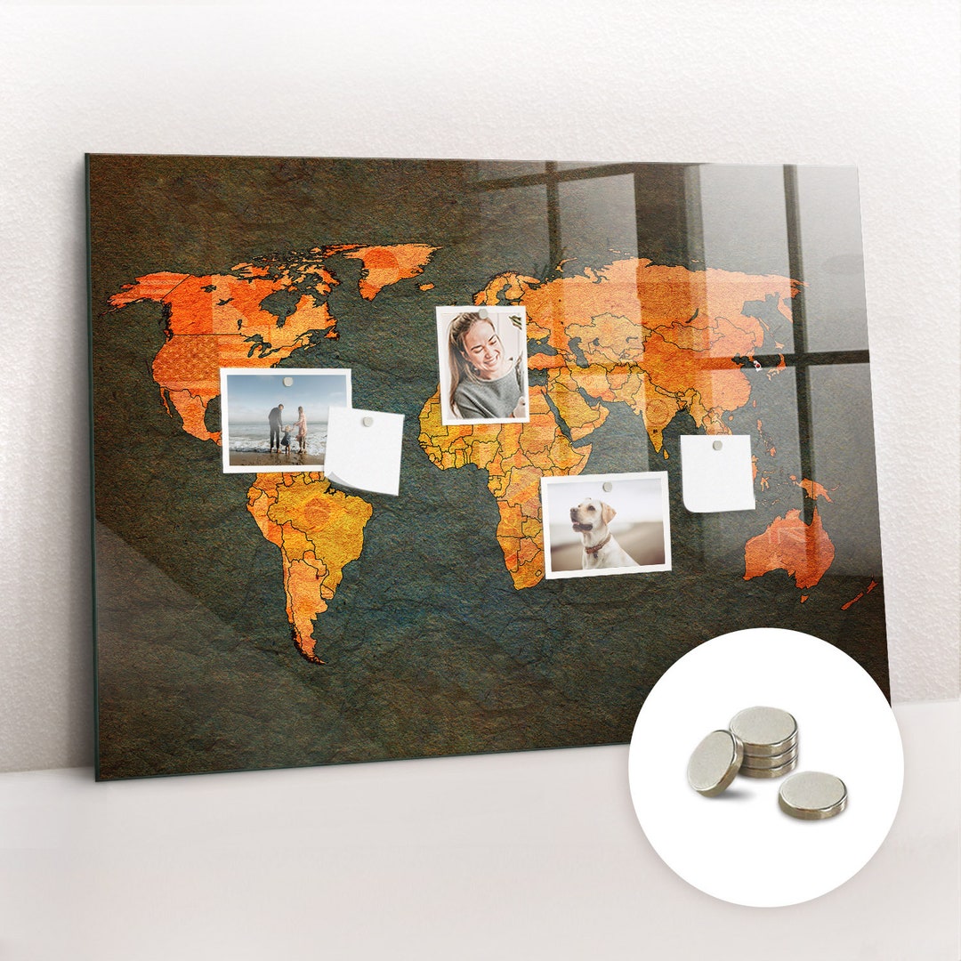 Multicolour World Map, Places You've Been, Visited Countries Map ...