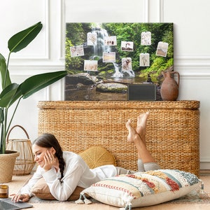 Waterfall in Forest, XXL Student's Note Board, Personalized Pattern ...