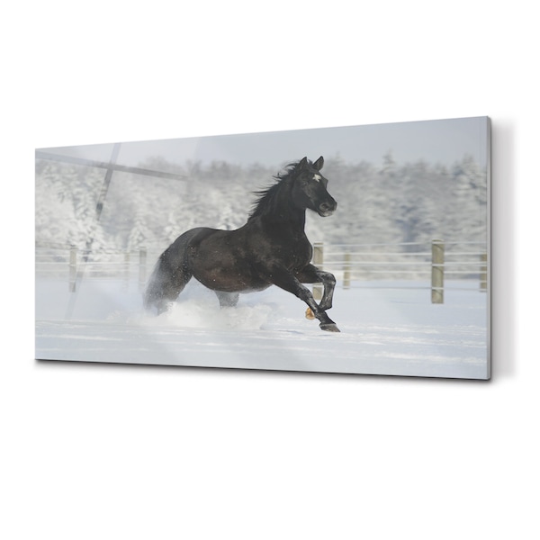 Tempered Glass Backsplash Horse - Etsy