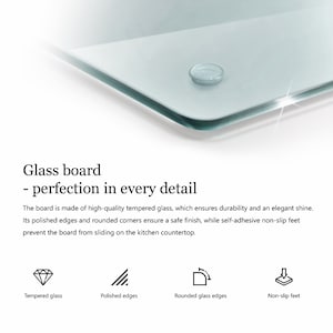 Transparent Glass Chopping Board, Counter Protection, See-through ...