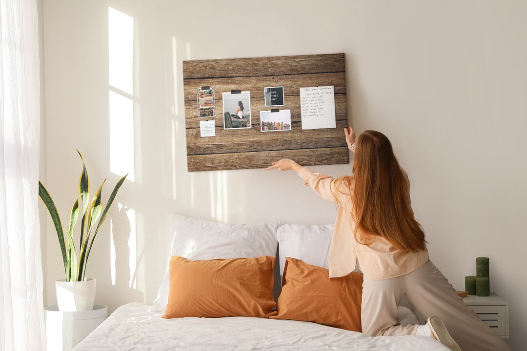 Wood Panels, Brown, Student's Note Board, Custom Pattern, Pins Included ...