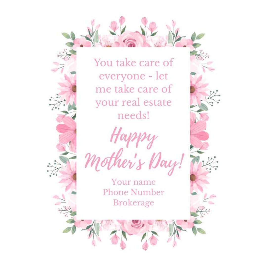 Editable Realtor Pop by Tag - Mother's Day Canva Template - Real Estate ...