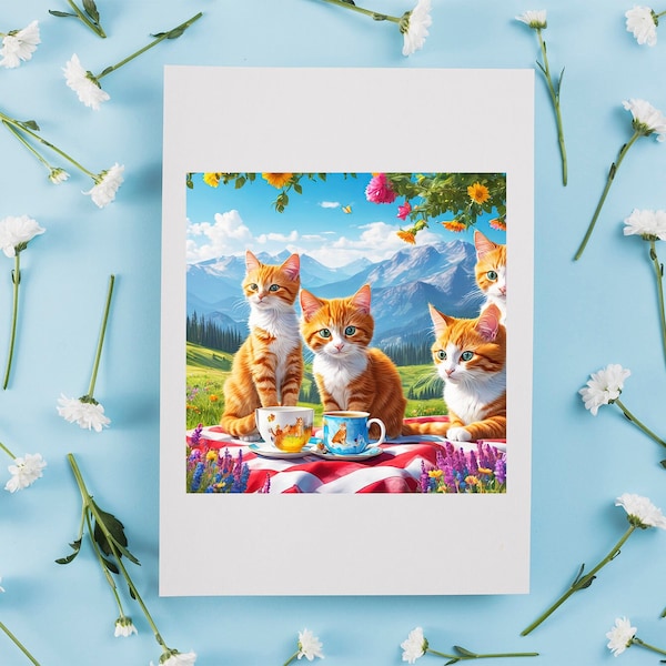 Ginger Cat Thank You Card - Etsy
