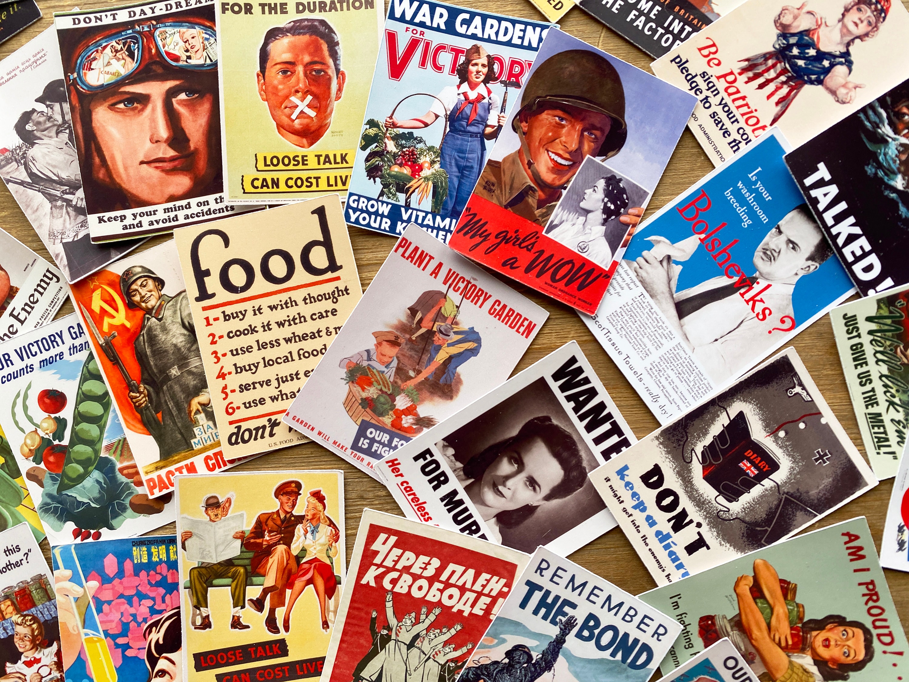 Propaganda Poster Sticker Pack | Vintage Poster Reproduction | Garden ...