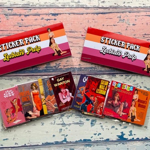 Lesbian Pulp Sticker Pack | Vintage Novel Cover Reproductions | WLW ...