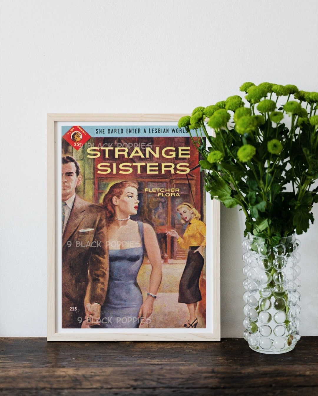 Lesbian Pulp Print Wall Art | Strange Sisters | LGBTQ | LGBTQIA | Queer ...