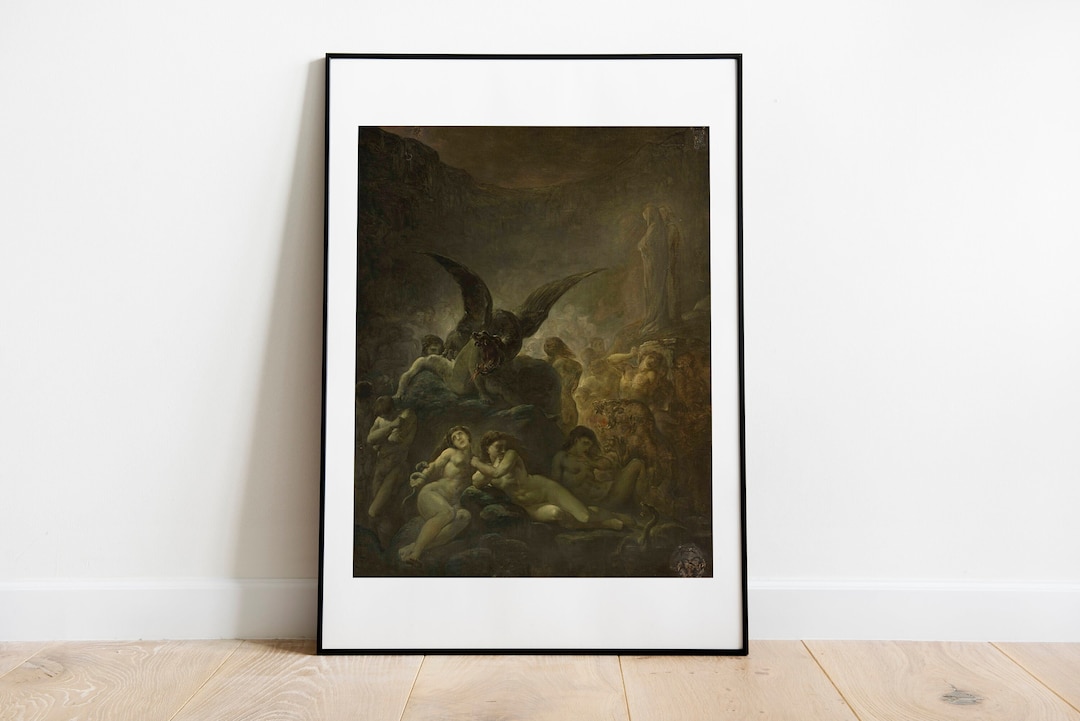 Dante's Hell Wall Art Print Dante's Hell by Cyprian Norwid Surreal Wall ...