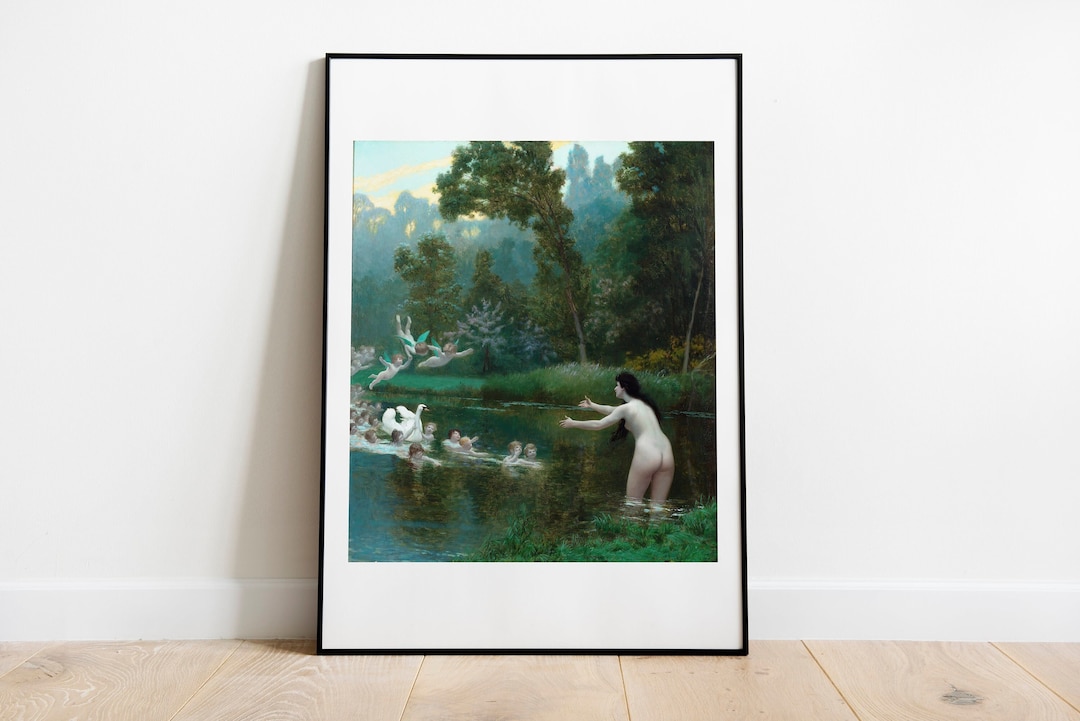 Mythology Art Print | Leda and the Swan by Jean-leon Gerome | Surreal ...