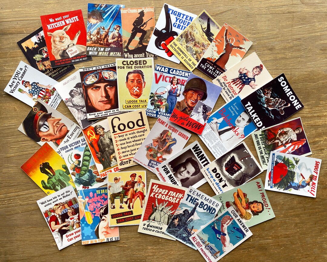 Propaganda Poster Sticker Pack | Vintage Poster Reproduction | Garden ...