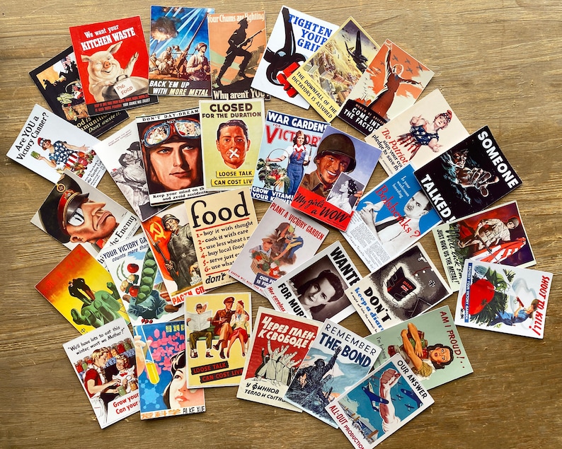 Propaganda Poster Sticker Pack | Vintage Poster Reproduction | Garden ...