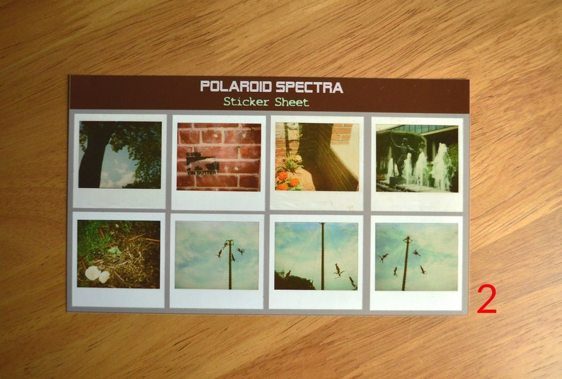 Polaroid Spectra Sticker Sheets Vintage Retro Pictures - Etsy