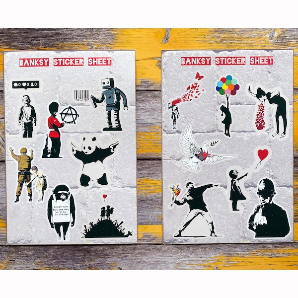 Banksy Wall Sticker - Etsy Australia