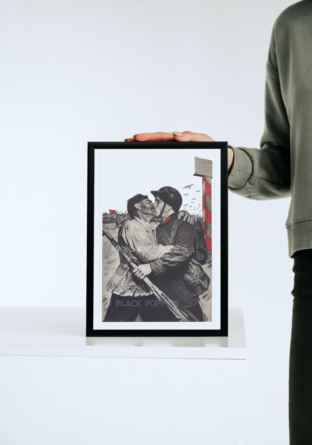 Propaganda Print Poster Reproduction Soviet Kiss Decor Vintage LGBTQ ...