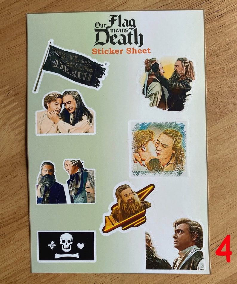 Our Flag Means Death Sticker Sheets Glossy Vinyl Kiss-cut - Etsy