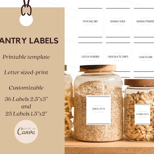Printable Pantry Labels DIY Jar and Containers Label Printable Letter ...
