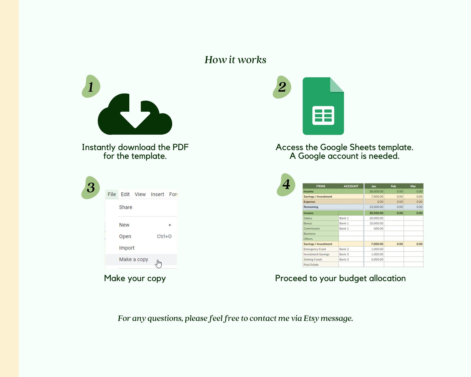 Budget Allocation Template Google Sheets Template Personal Finance - Etsy