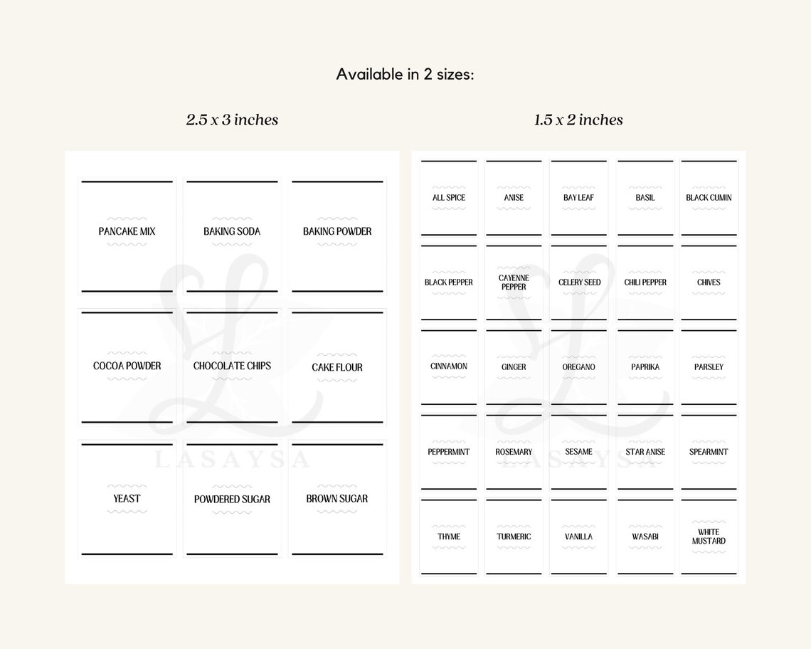Printable Pantry Labels | DIY Jar and Containers Label | Printable ...