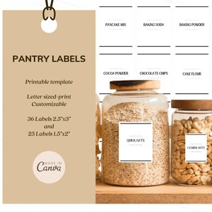 Printable Pantry Labels DIY Jar and Containers Label Printable Letter ...