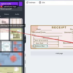 Receipt Template for Small Business Pink Simple Receipt - Etsy