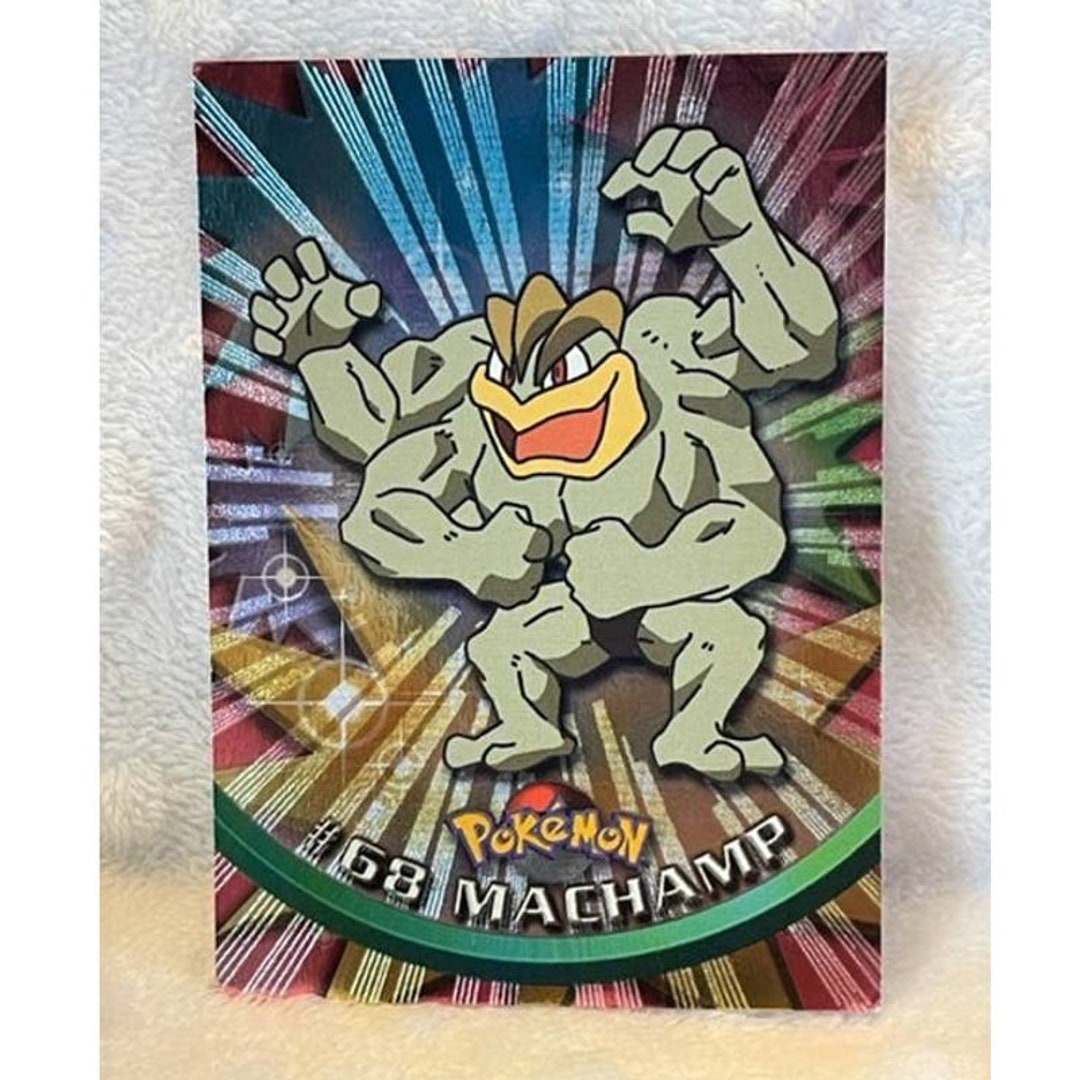 Vintage Pokemon TV Animation Series Card #68 Machamp Holo-black Topps ...
