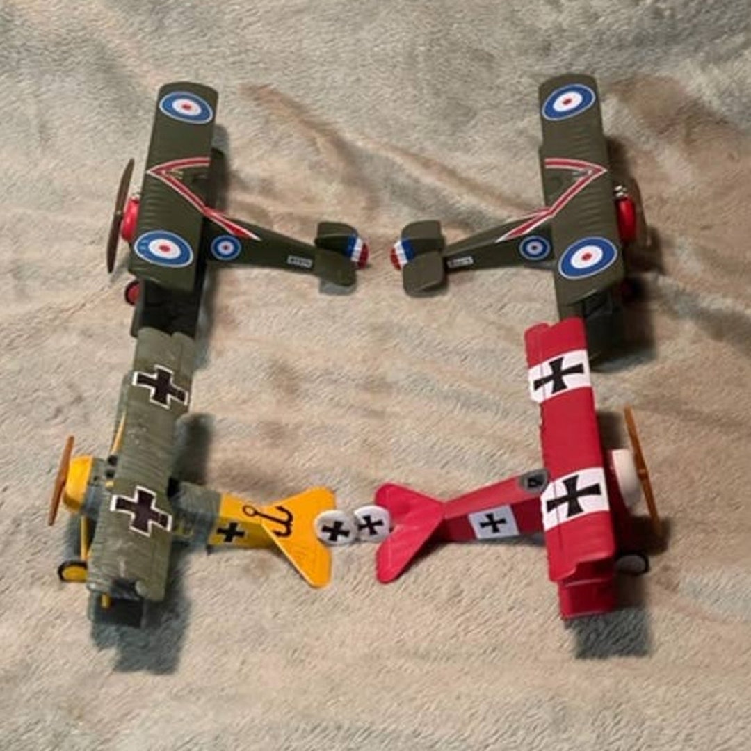 Vintage WW1 German & British Diecast Model Airplane Lot - Etsy