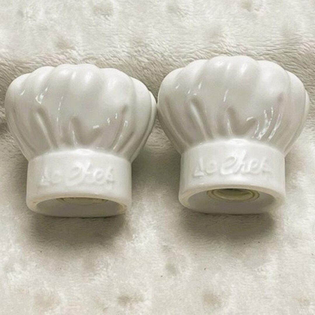 Vintage "le Chef" Mini Chef Hat Salt & Pepper Shakers-new, NEVER USED ...