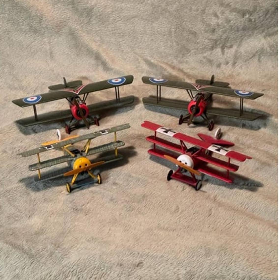 Vintage WW1 German & British Diecast Model Airplane Lot - Etsy