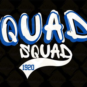 Zeta Phi Beta Quad Squad SVG PNG JPG - Zphib 1920 Design (digital ...