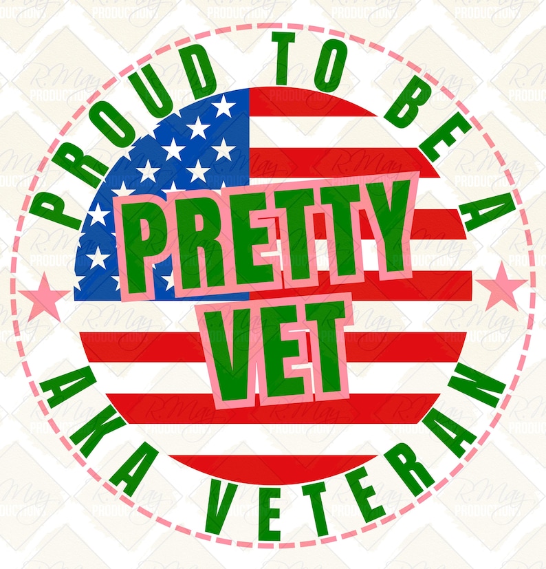 Pretty Veteran Alpha Kappa Alpha Design: PNG JPG Dtf(digital Download) - Etsy