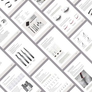 Classic Eyelash Extension Training Course Material Package, Program ...
