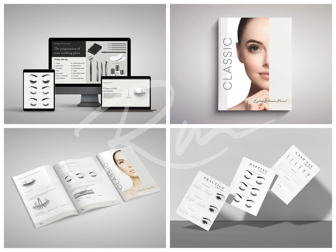 Classic Eyelash Extension Training Course Material Package, Program ...