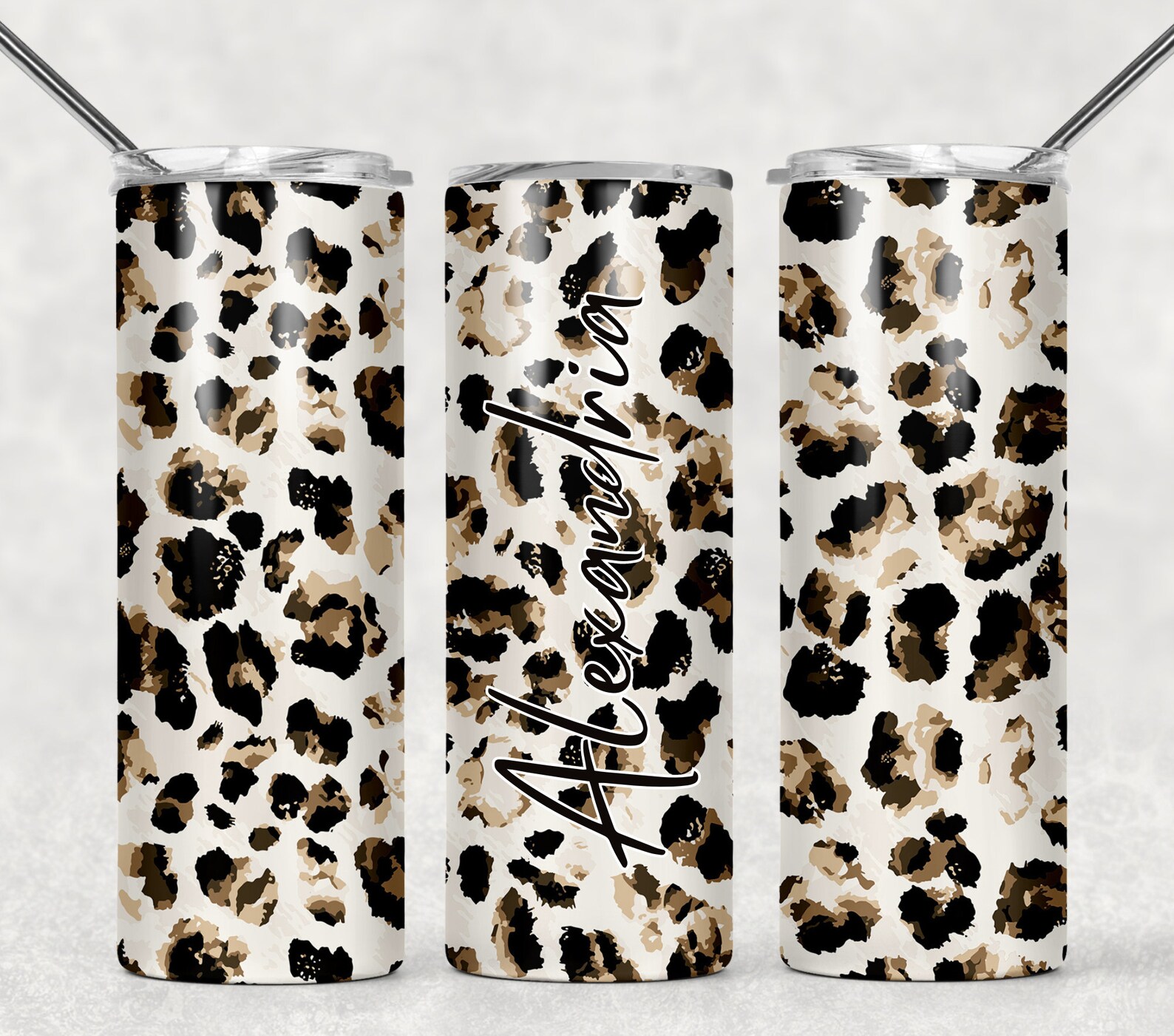 Custom Cheetah Tumbler, Cheetah Print Tumbler, Add a Name Tumbler ...