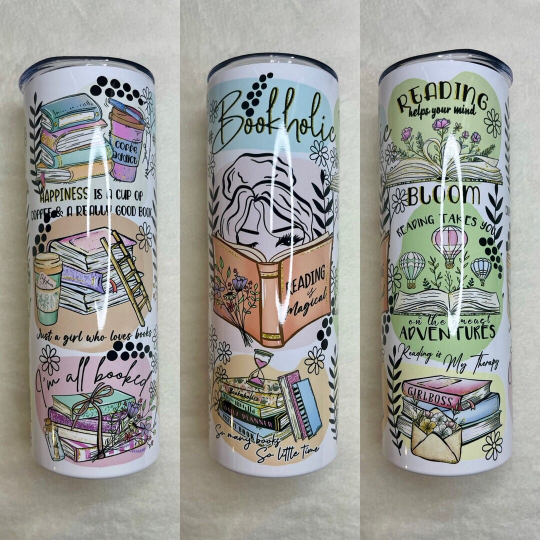 Book Tumbler, Reading Tumbler, Love Reading Tumbler, Gift Tumbler ...