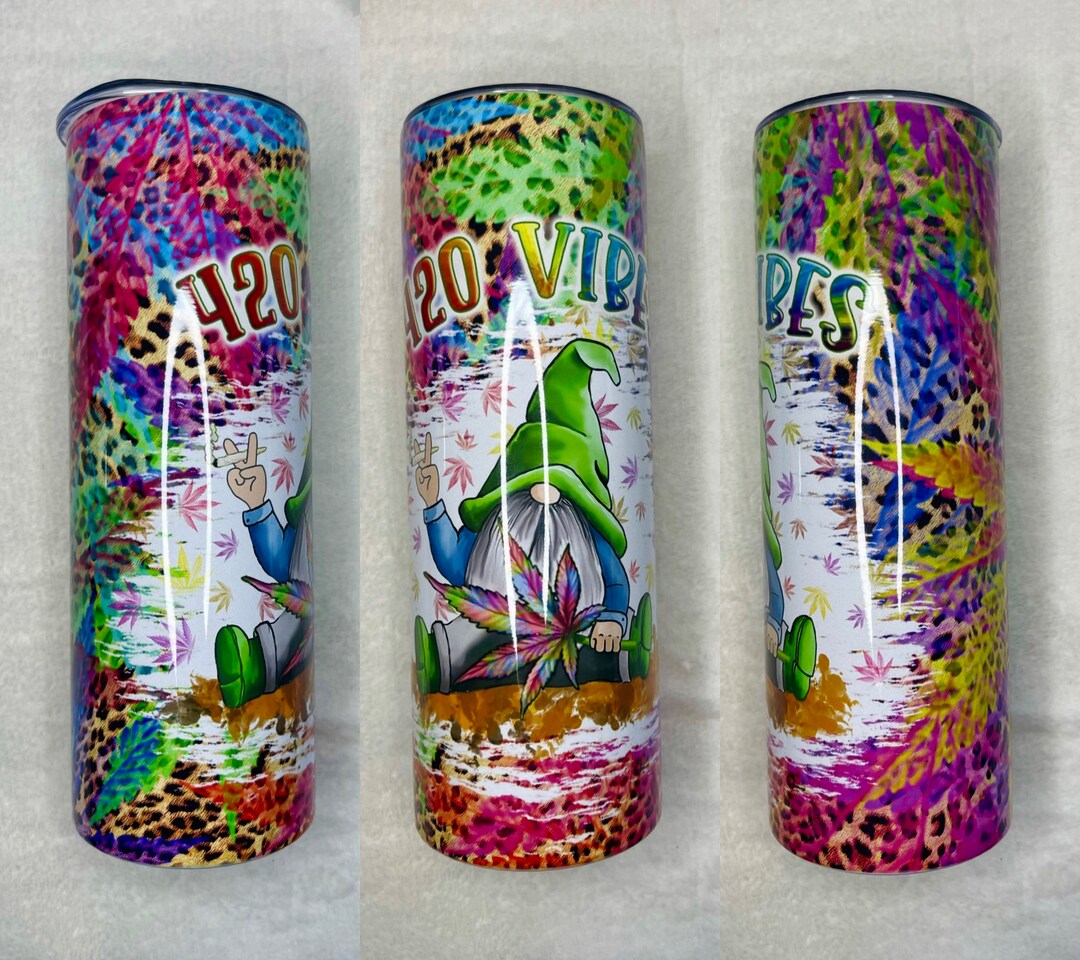 420 Vibes Gnome Tumbler, Gnome Tumbler, Cheetah Tumbler, Gnome Weed ...