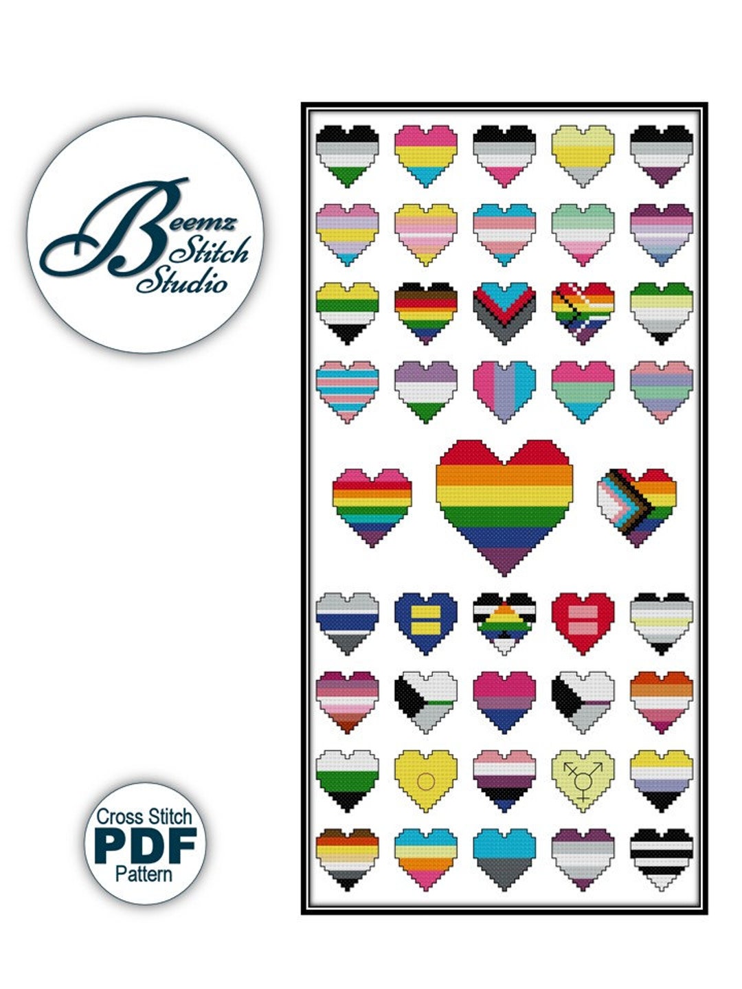 Heart Pride Flags - Etsy
