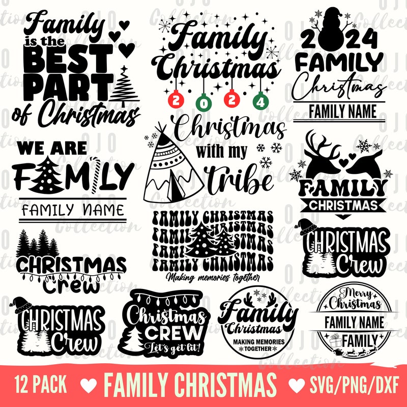 Family Christmas Svg - Etsy