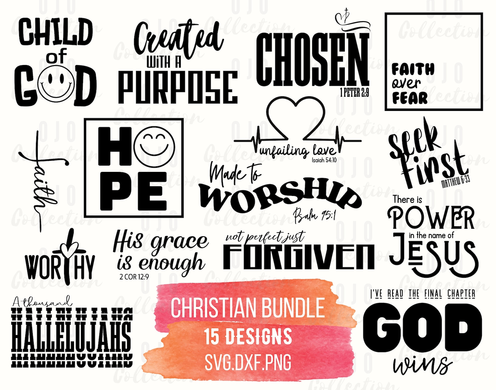 Christian SVG Bundle Scripture SVG Religious SVG Bible - Etsy