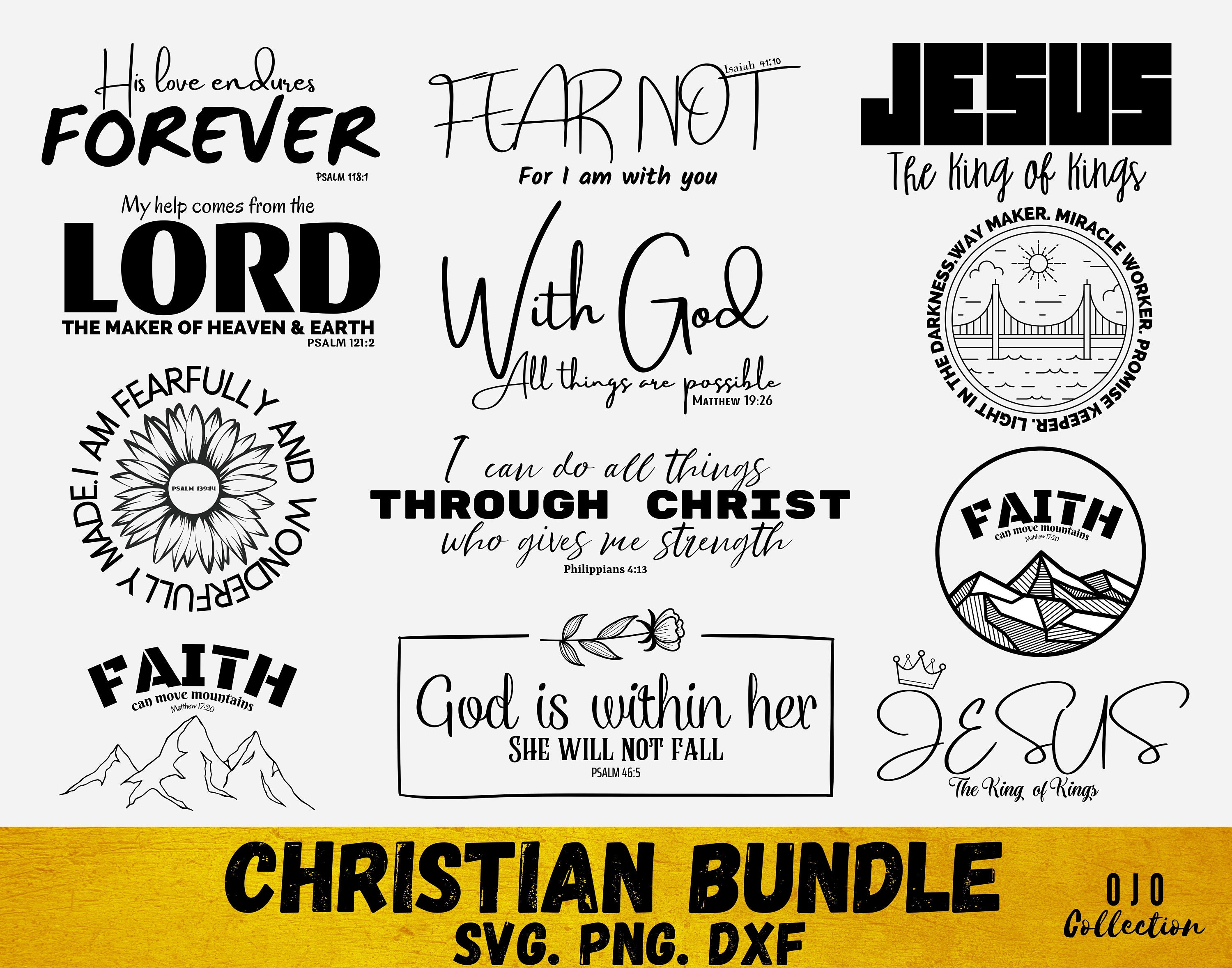 Christian SVG Bundle Scripture SVG Faith SVG Religious Svg | Etsy