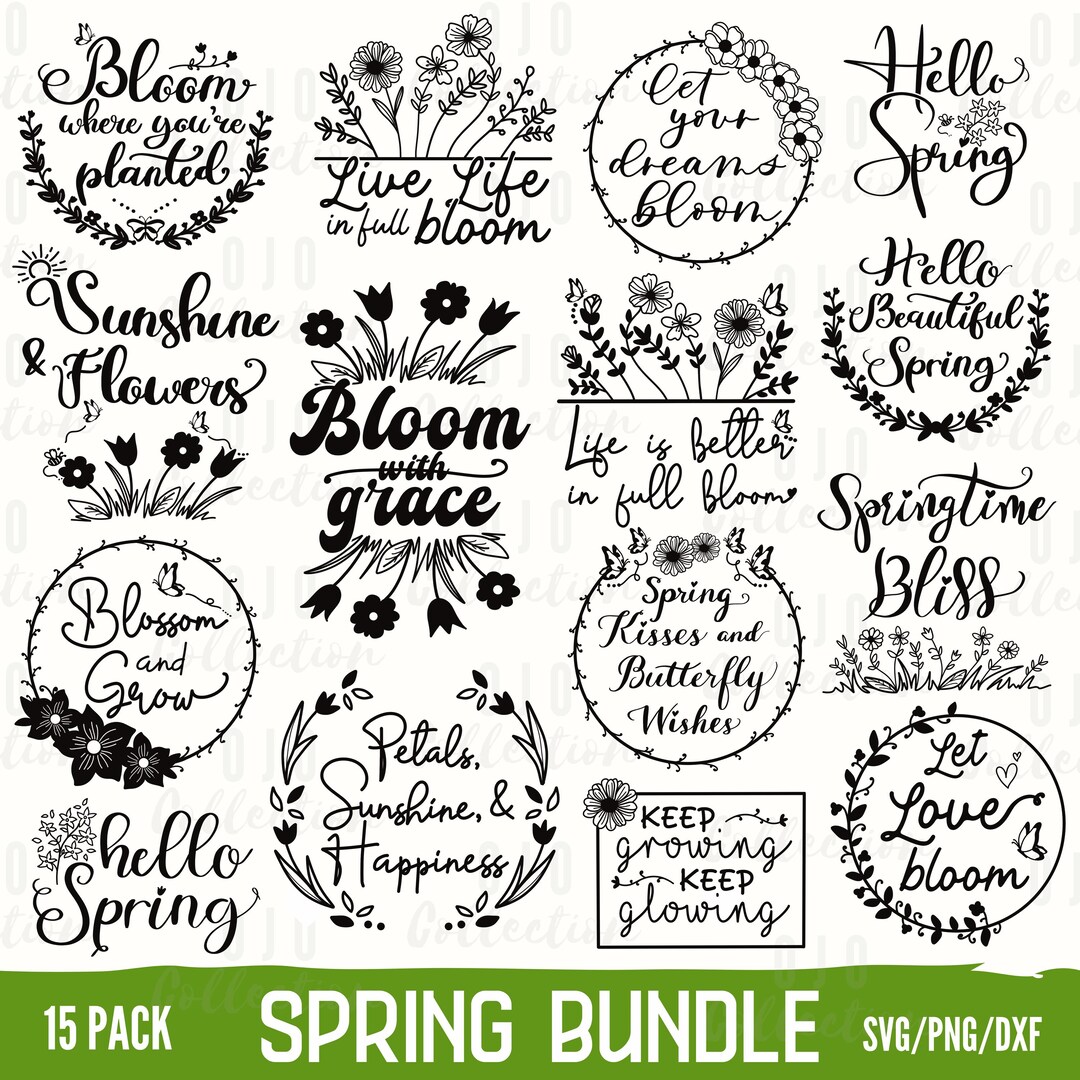 Spring SVG Bundle, Hello Beautiful Spring SVG, Easter SVG, Hello Spring ...