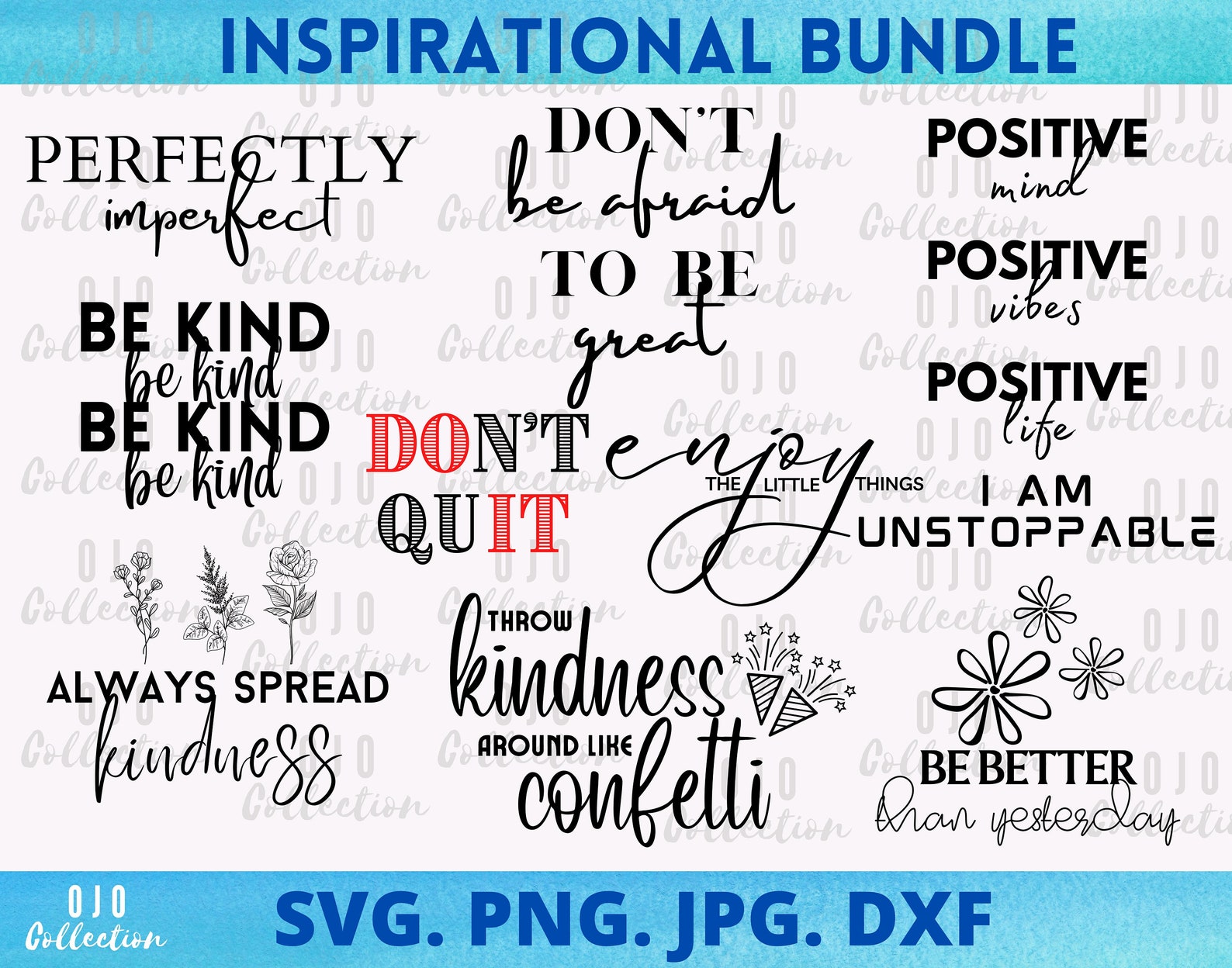 Inspirational SVG Bundle Motivational SVG Inspirational - Etsy