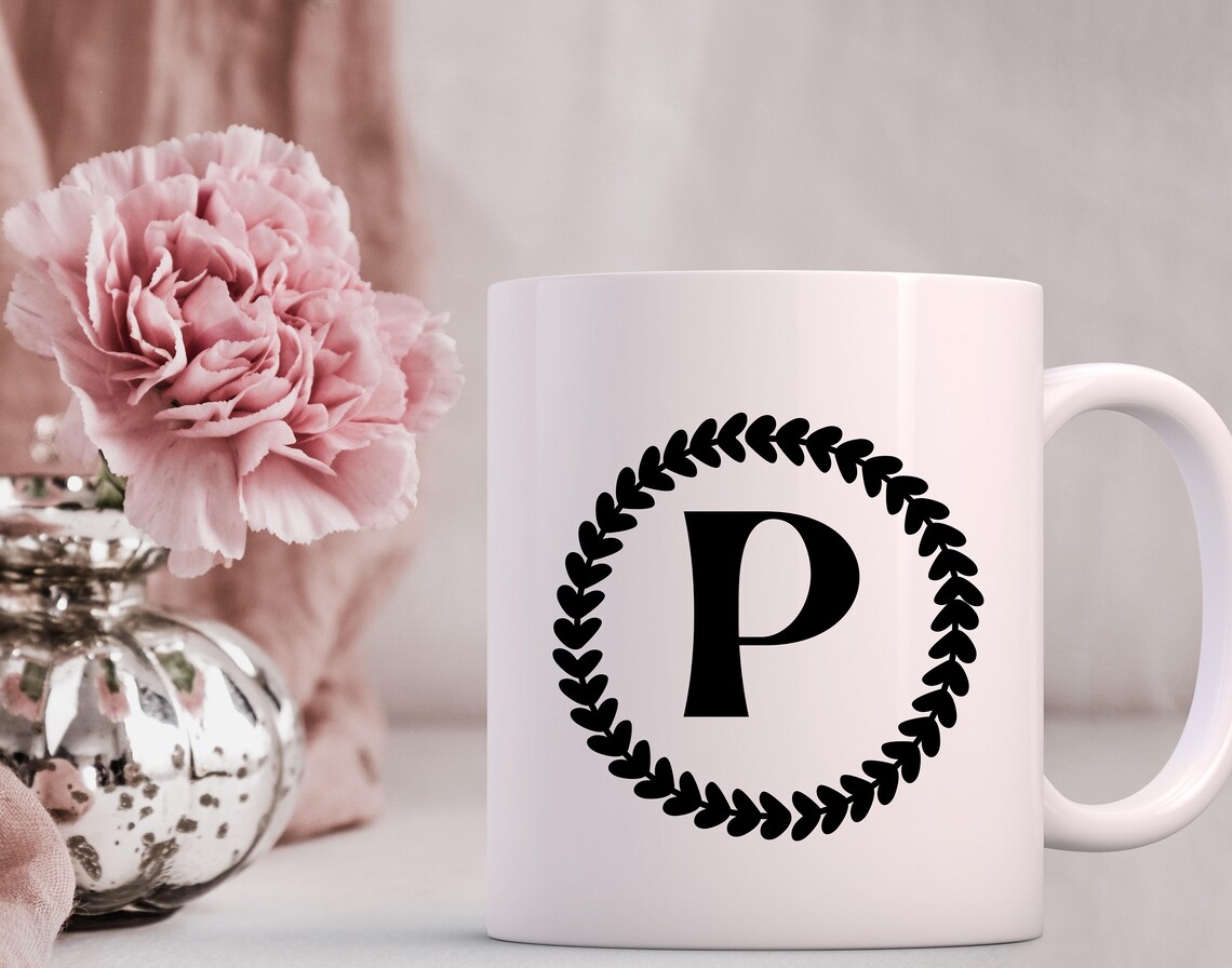 Initial Monogram Alphabet SVG Initial Monogram Letter SVG - Etsy