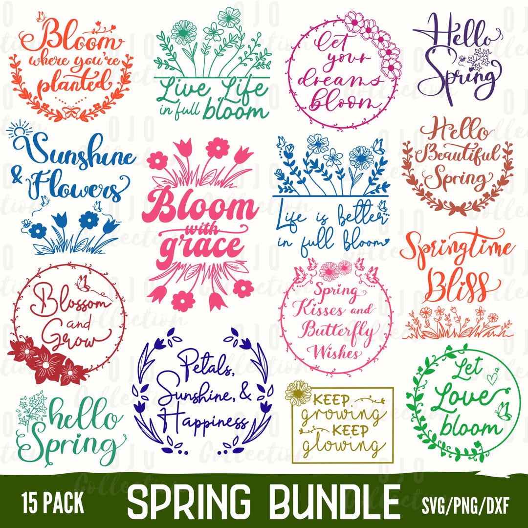 Hello Spring SVG, Spring SVG Bundle, Hello Beautiful Spring SVG, Easter ...