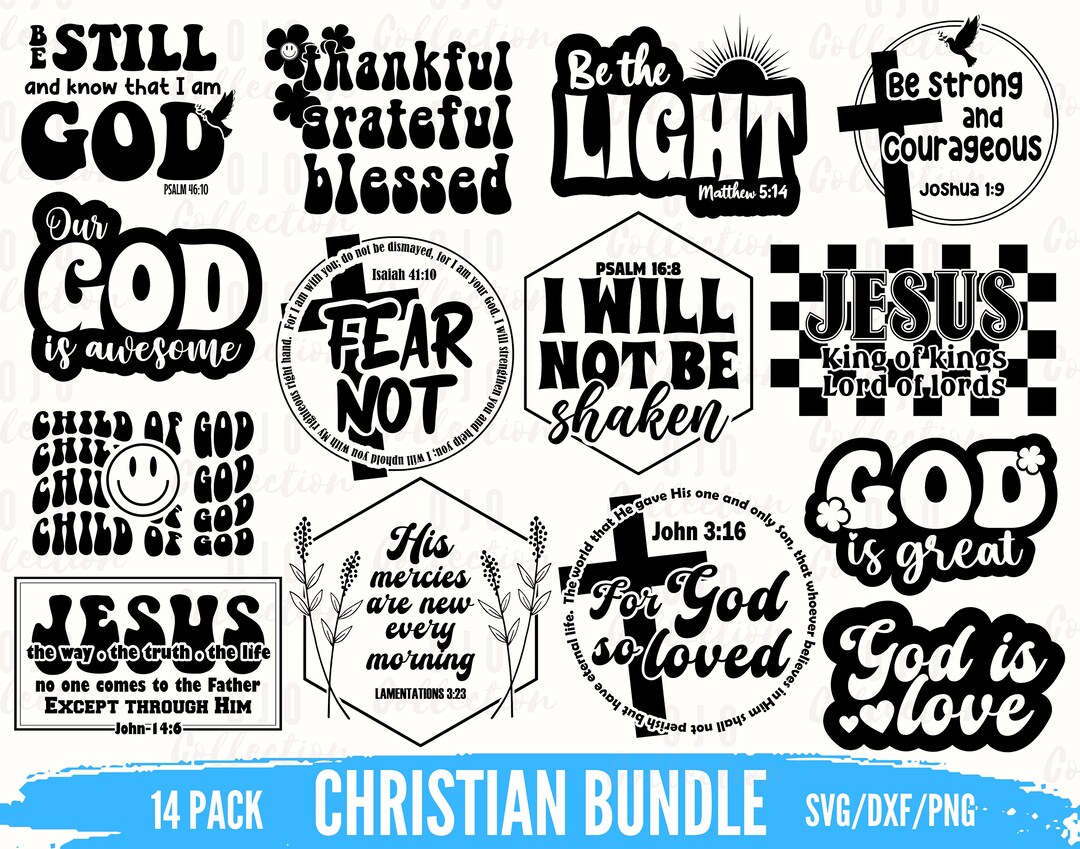 Scripture SVG Bundle Bible Verse SVG Christian Shirt SVG Faith Svg ...