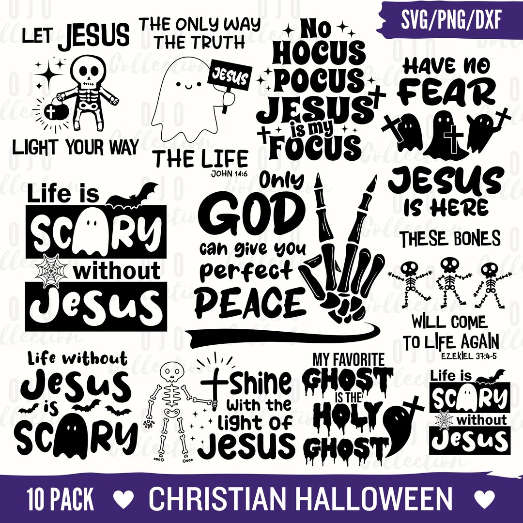 Christian Halloween SVG Bundle: Bible Verse Trick or Treat Shirt ...